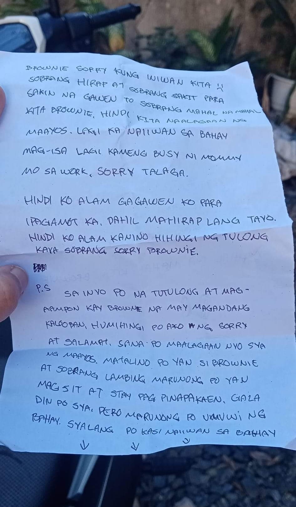 'Sorry kung iniwan kita': Animal rescuers discover abandoned dog with ...