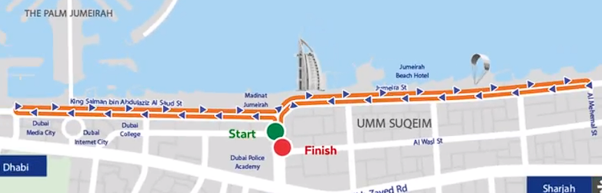 Umm Suqeim, Jumeirah close roads for Dubai Marathon - The Filipino Times