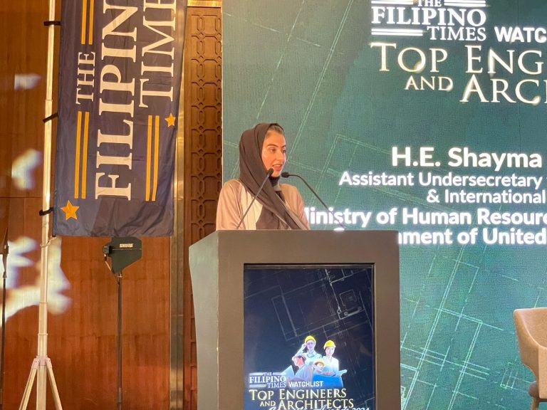 Her Excellency Shayma Al Awadhi of MOHRE graces the The Filipino Times Watchlist Top Filipino ...