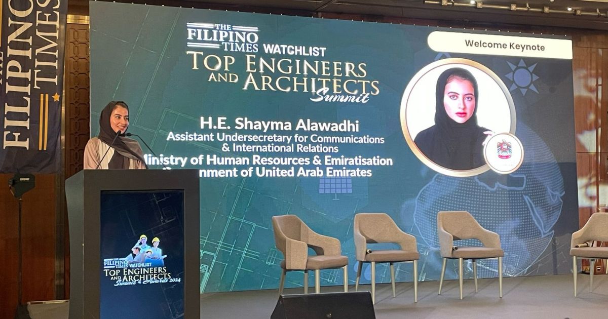 Her Excellency Shayma Al Awadhi of MOHRE graces the The Filipino Times Watchlist Top Filipino ...