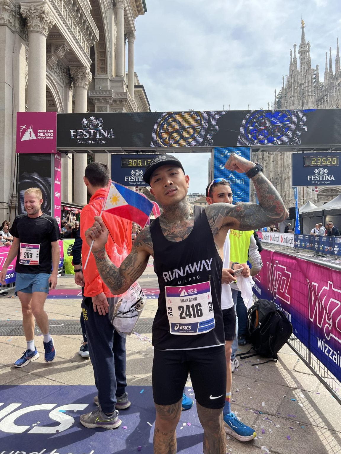 First Filipino finisher in a Milan marathon says 'family gives him ...