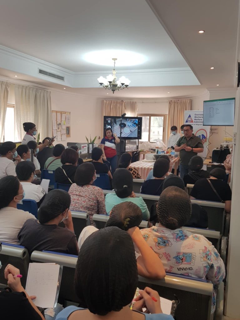 Overseas Filipino Workers participate in skill-building training on ...