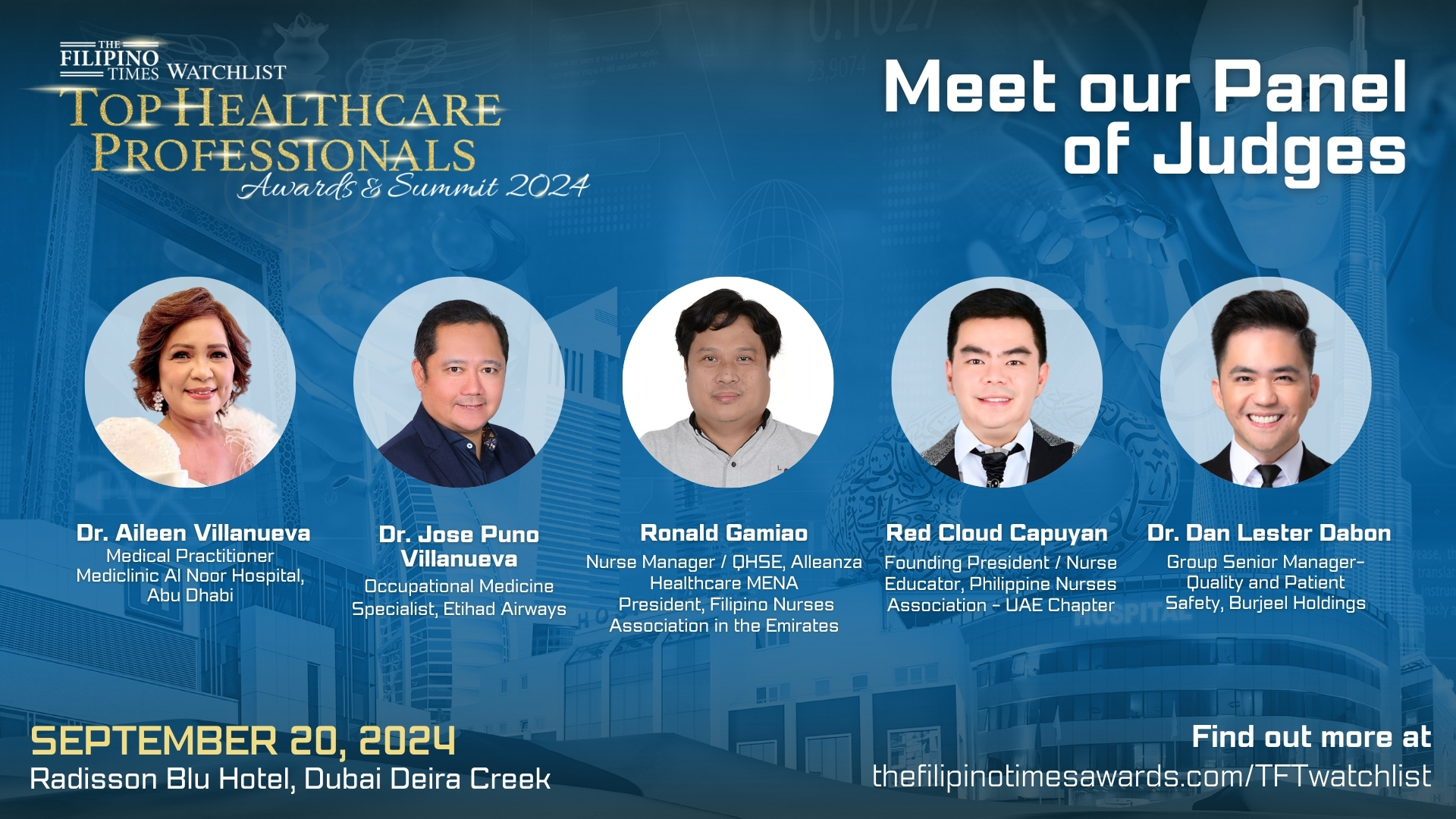Meet the Judges for The Filipino Times WatchList: Top Healthcare ...
