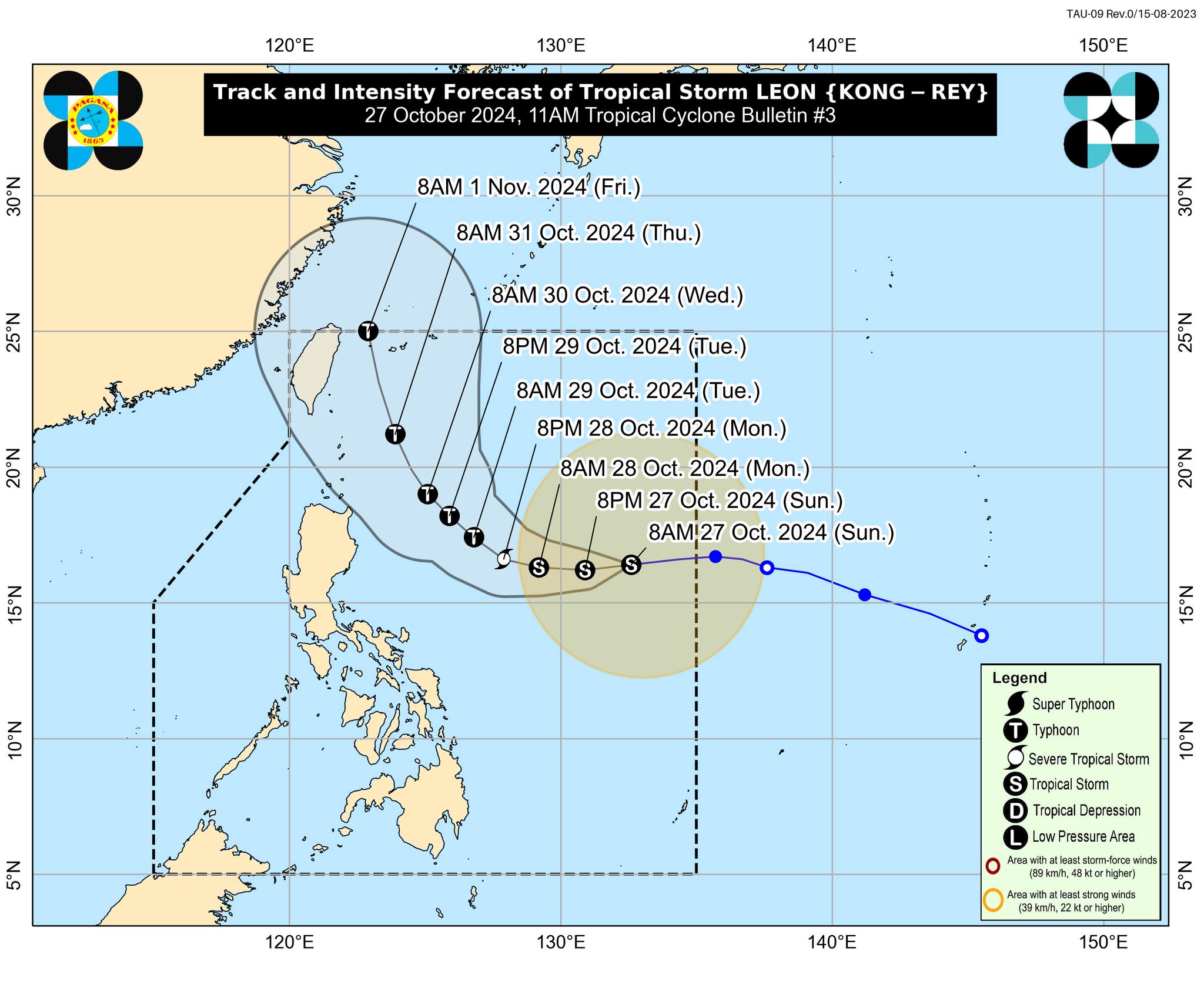 Tropical storm 'Leon' enters PAR; continues to move westward over ...