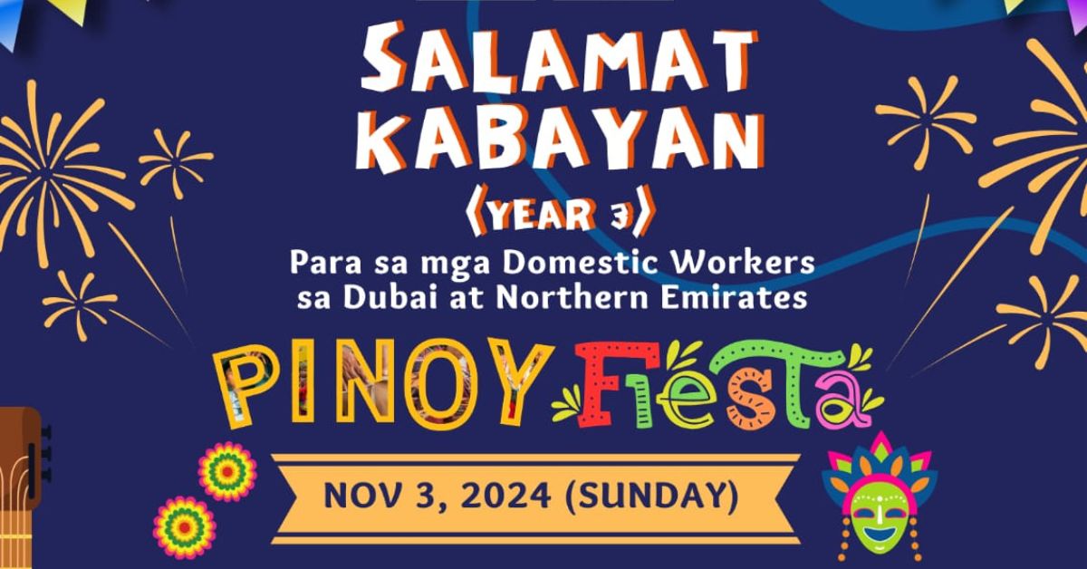 Filipino domestic workers in UAE invited to join Pinoy Fiesta - The ...