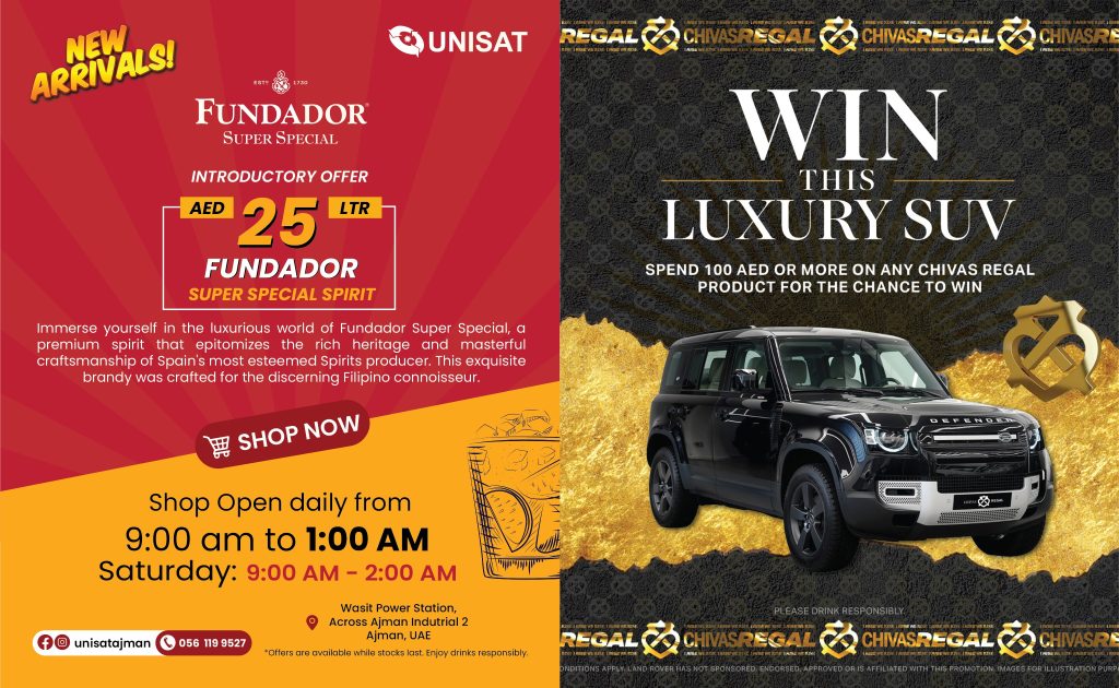 Unisat Emirates Ajman: Sip your favorite Filipino beverages for just ...