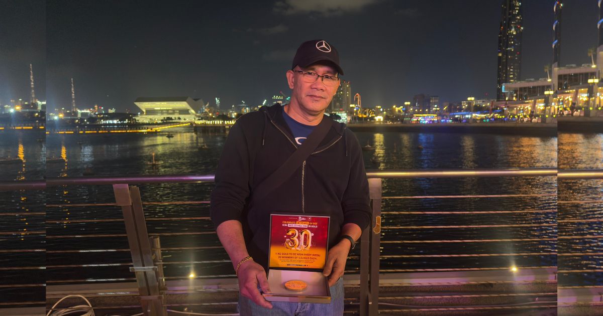 Filipino wins gold from Dubai Jewellery Group raffle draw - The ...