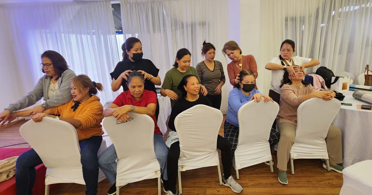 OFWs participate in skills training for massage therapy - The Filipino ...
