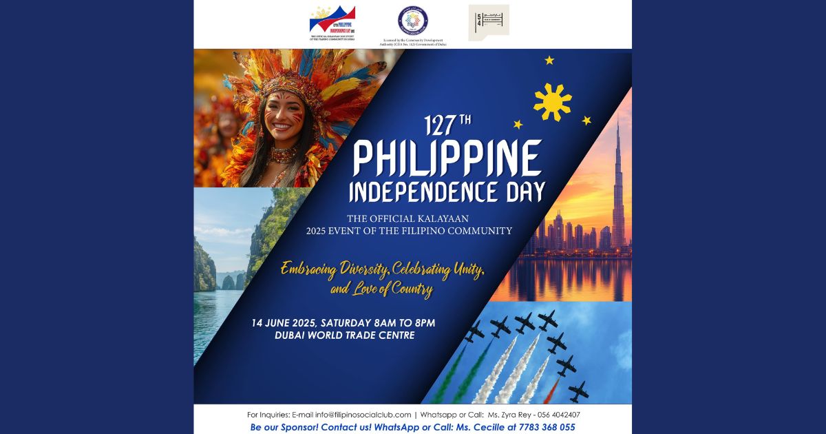 FilSoc's Kalayaan 2025 is set to bring festive spirit to Dubai Filipino community - The Filipino ...