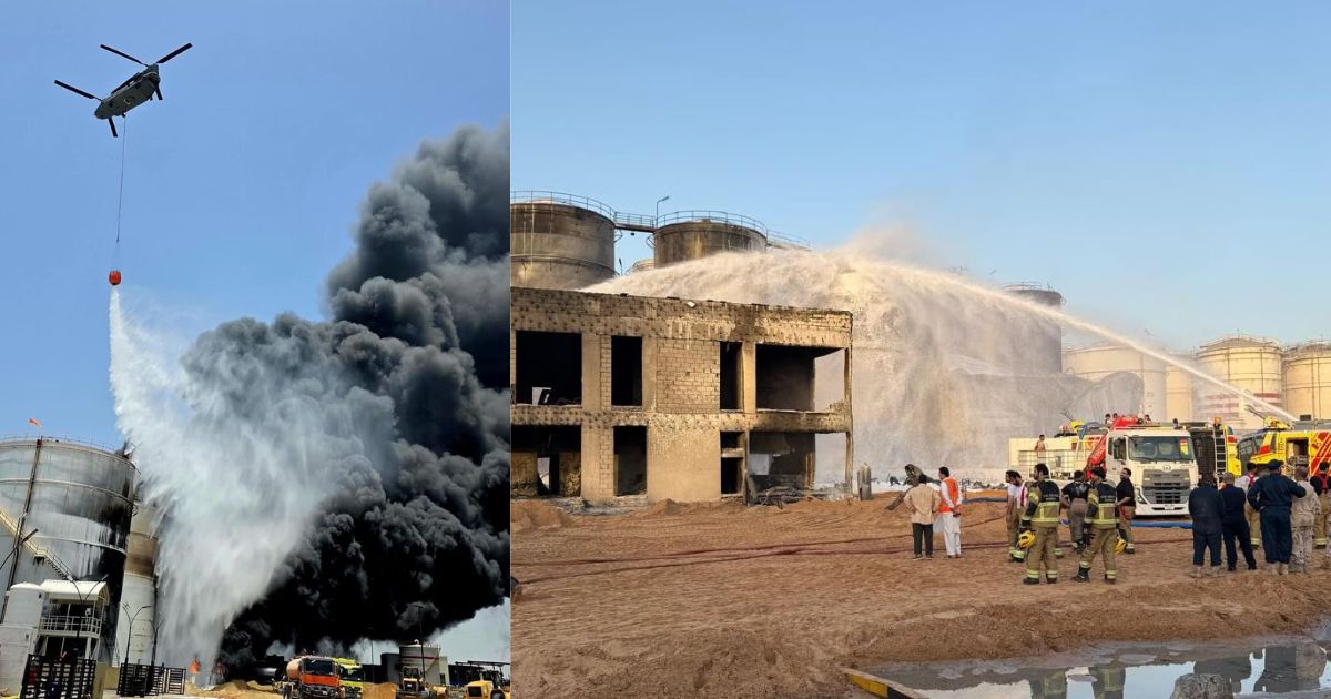 Fire at Sharjah's Al Hamriyah Port fully contained after 24-hour ...