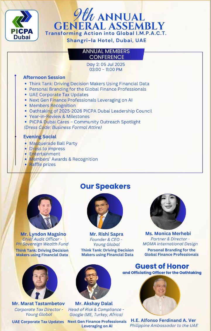 Filipino finance professionals in Dubai to gather for 9th general assembly - The Filipino Times