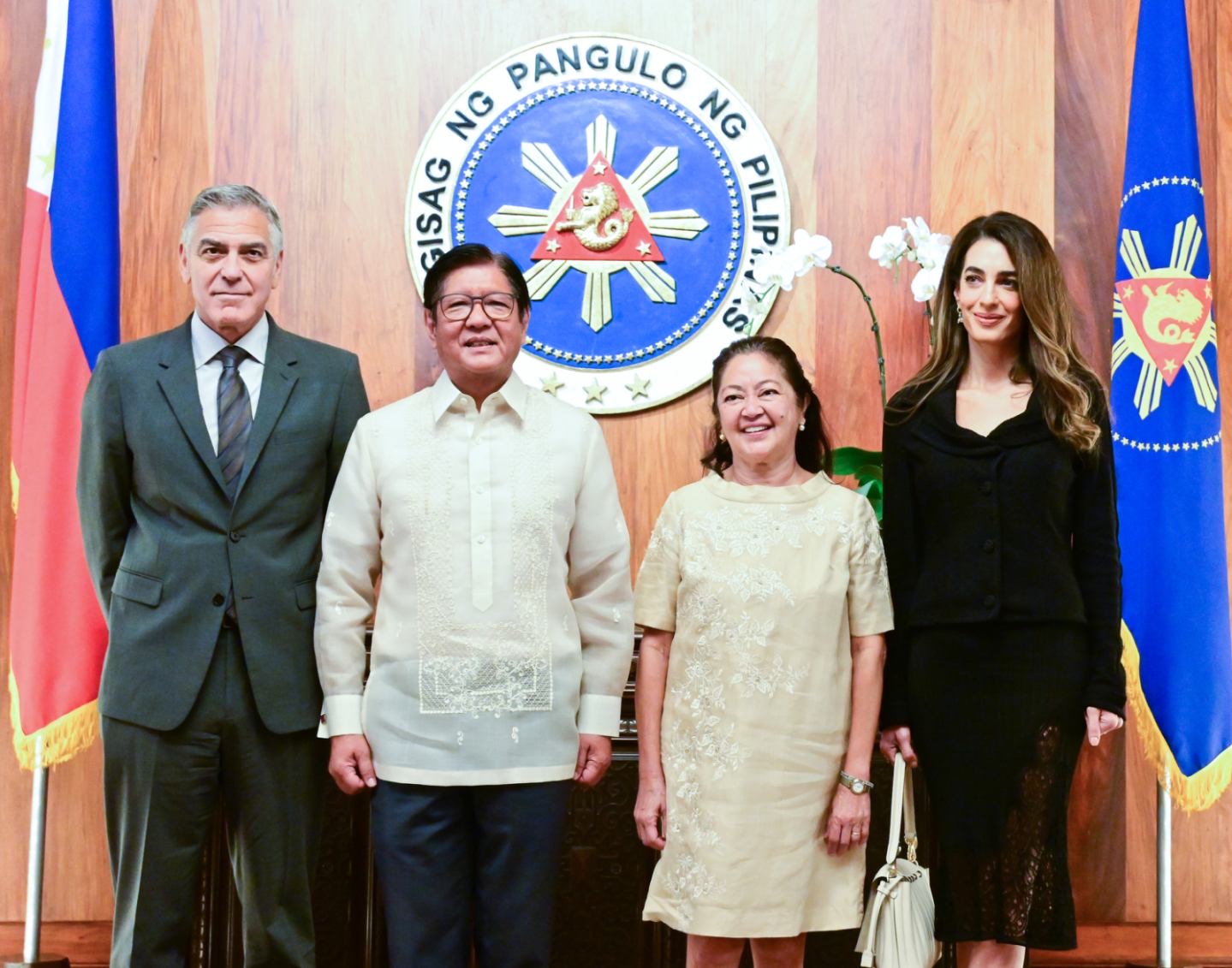 Marcos welcomes George and Amal Clooney in Malacañang - The Filipino Times